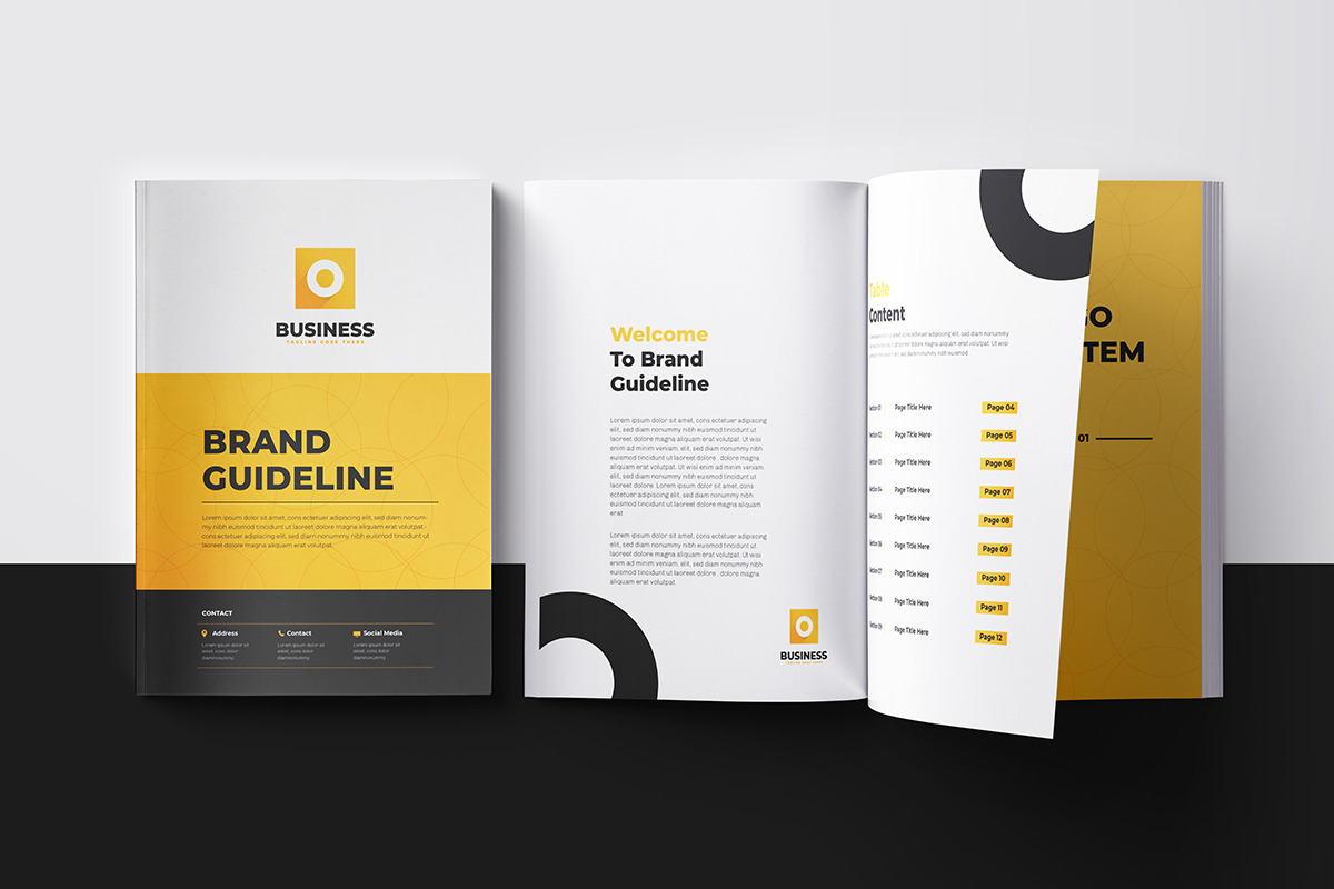 Brand Guidelines layout Template and Brand Guideline Design