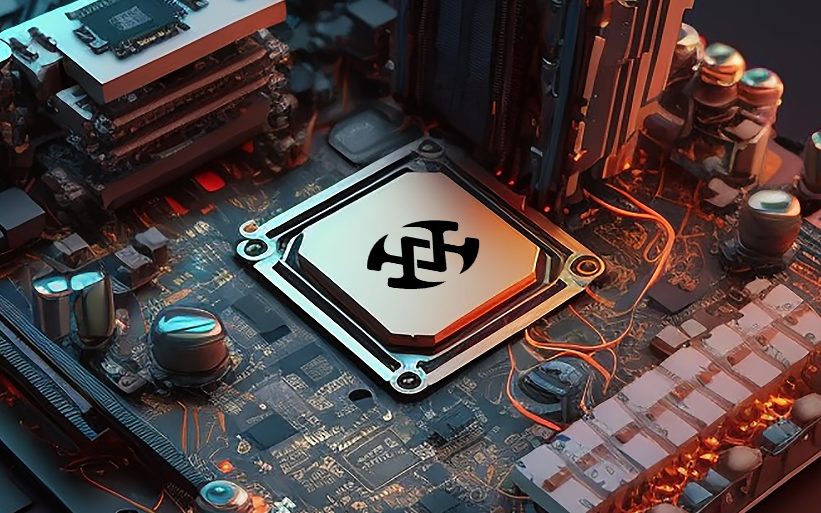 Motherboard Logo Mockup Design #353755 - TemplateMonster