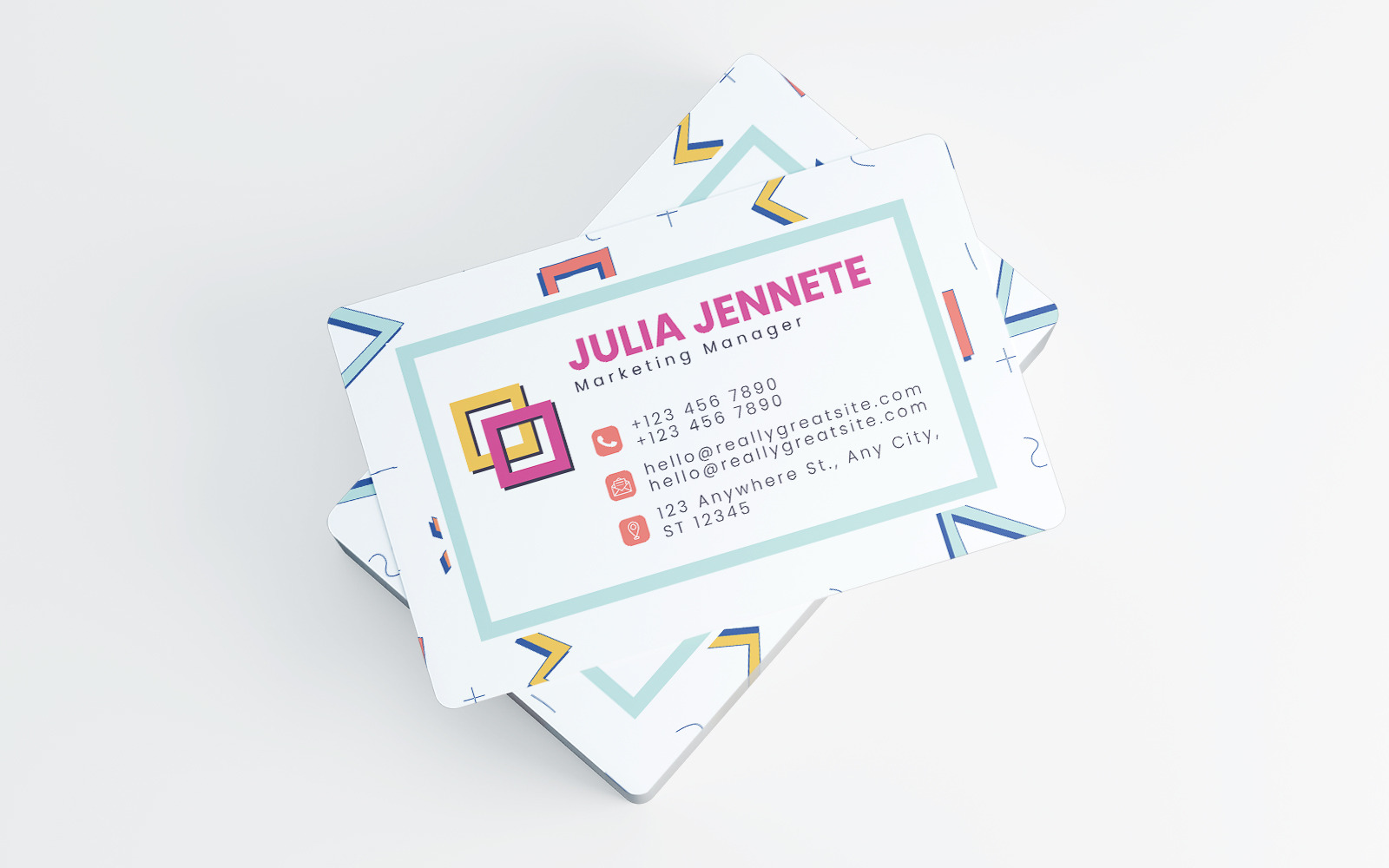 Business Card Style Design #354043 - TemplateMonster