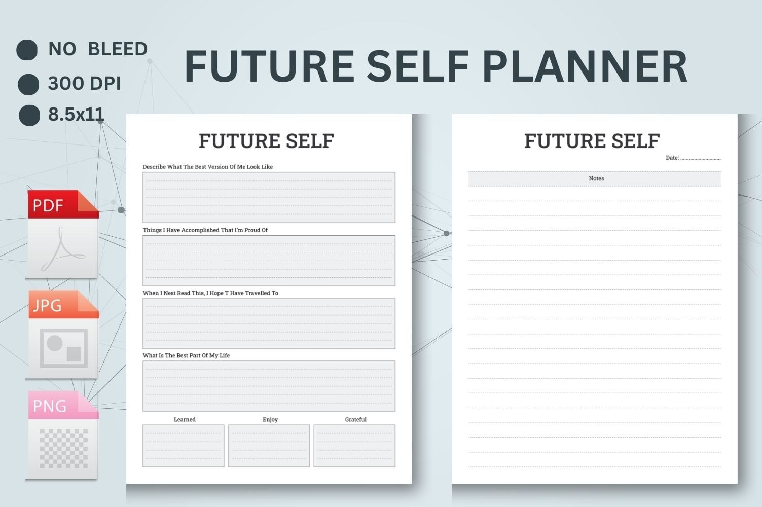 Dear Future Me, Printable Self Journal, Self Care Dear Future Self ...