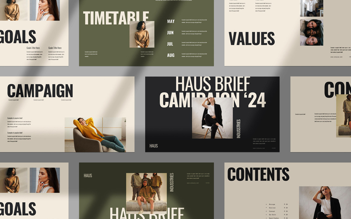 HAUS Creative Brief Presentation' #354458 - TemplateMonster