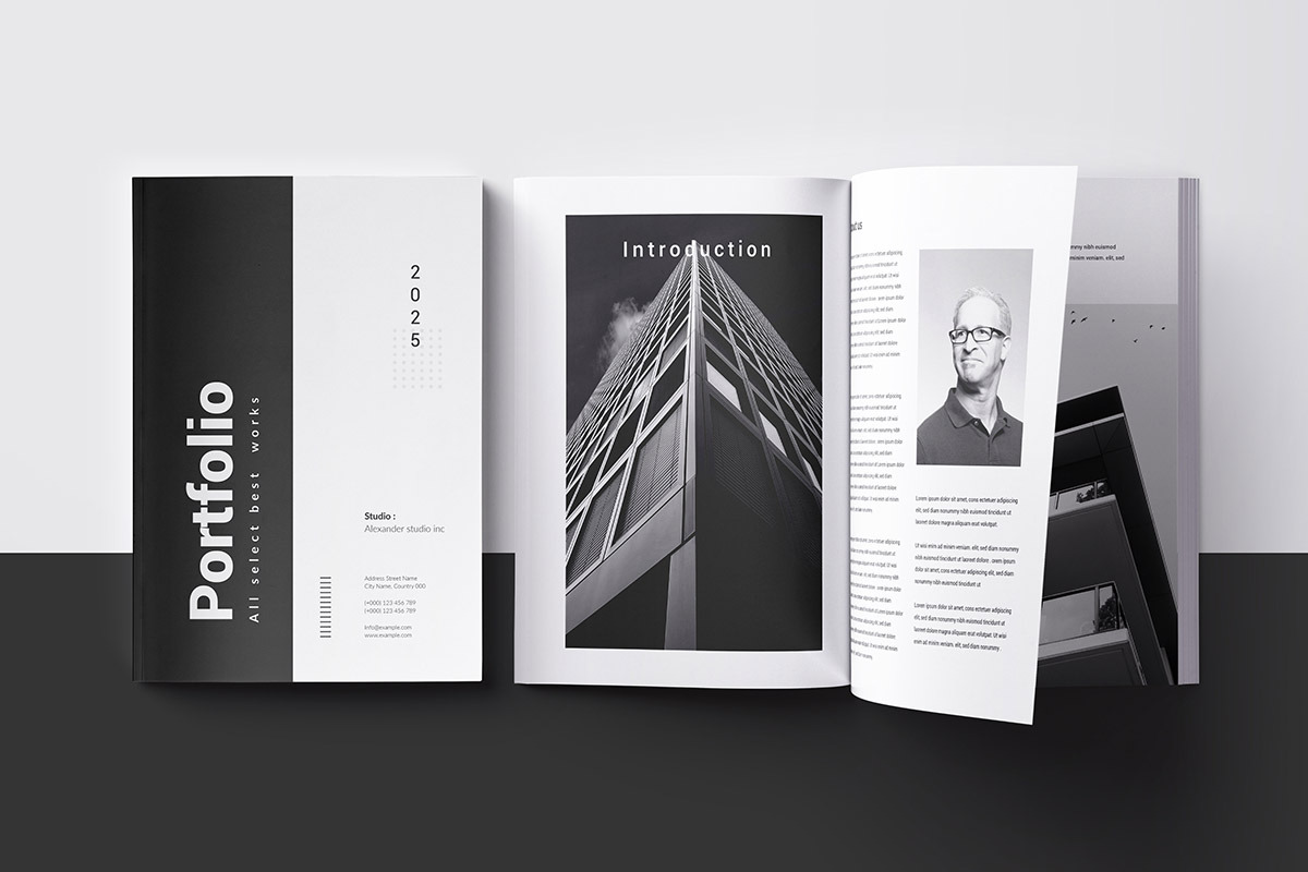Architecture Portfolio Layout Template Design