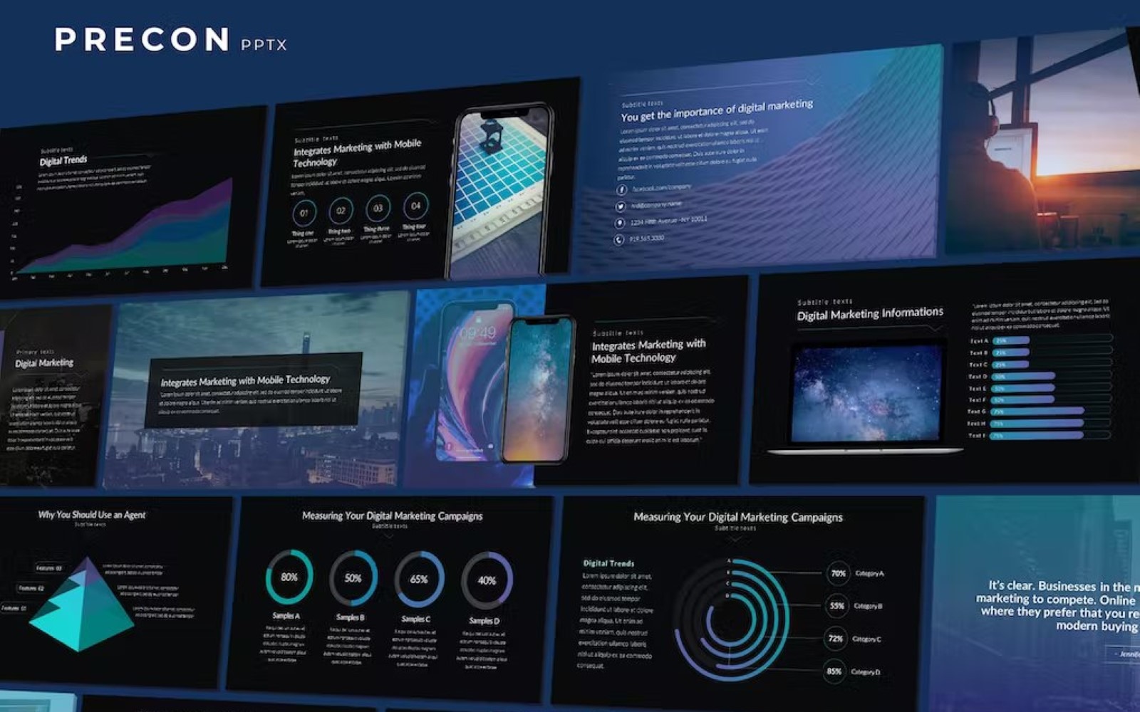 Precon - Tech Business Powerpoint Template - TemplateMonster