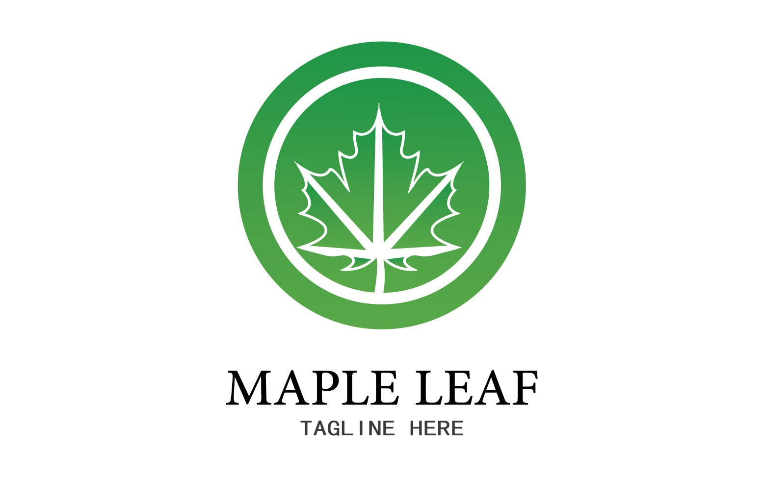 Leaf Mapple vector logo icon v24 #355077 - TemplateMonster