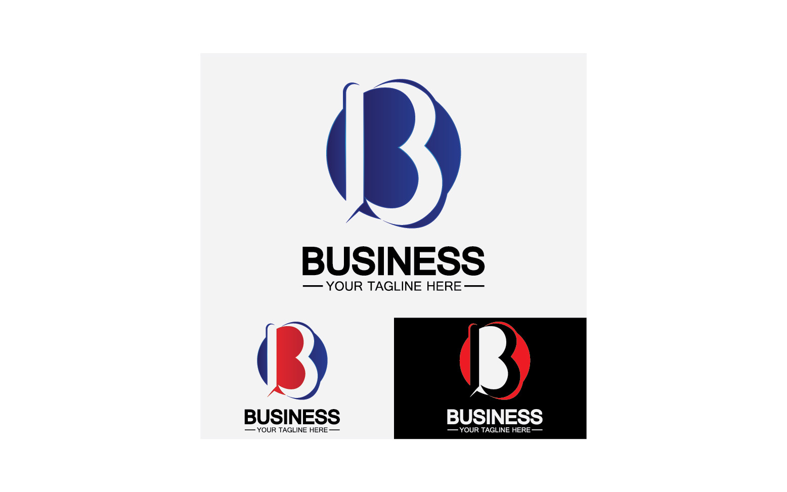 Initial b letter name logo vector v17 - TemplateMonster