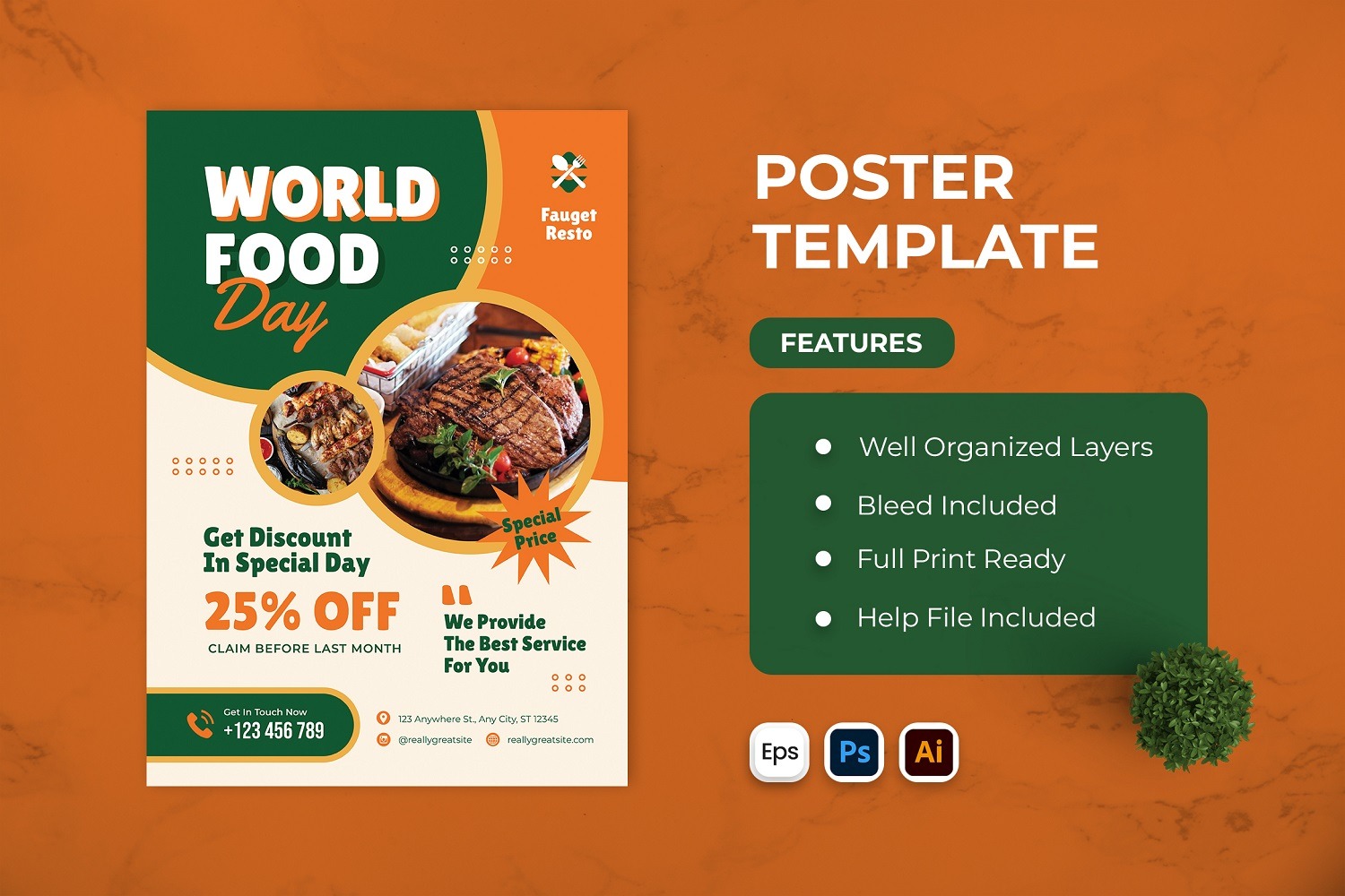 Promo Food Poster Template #358162 - TemplateMonster