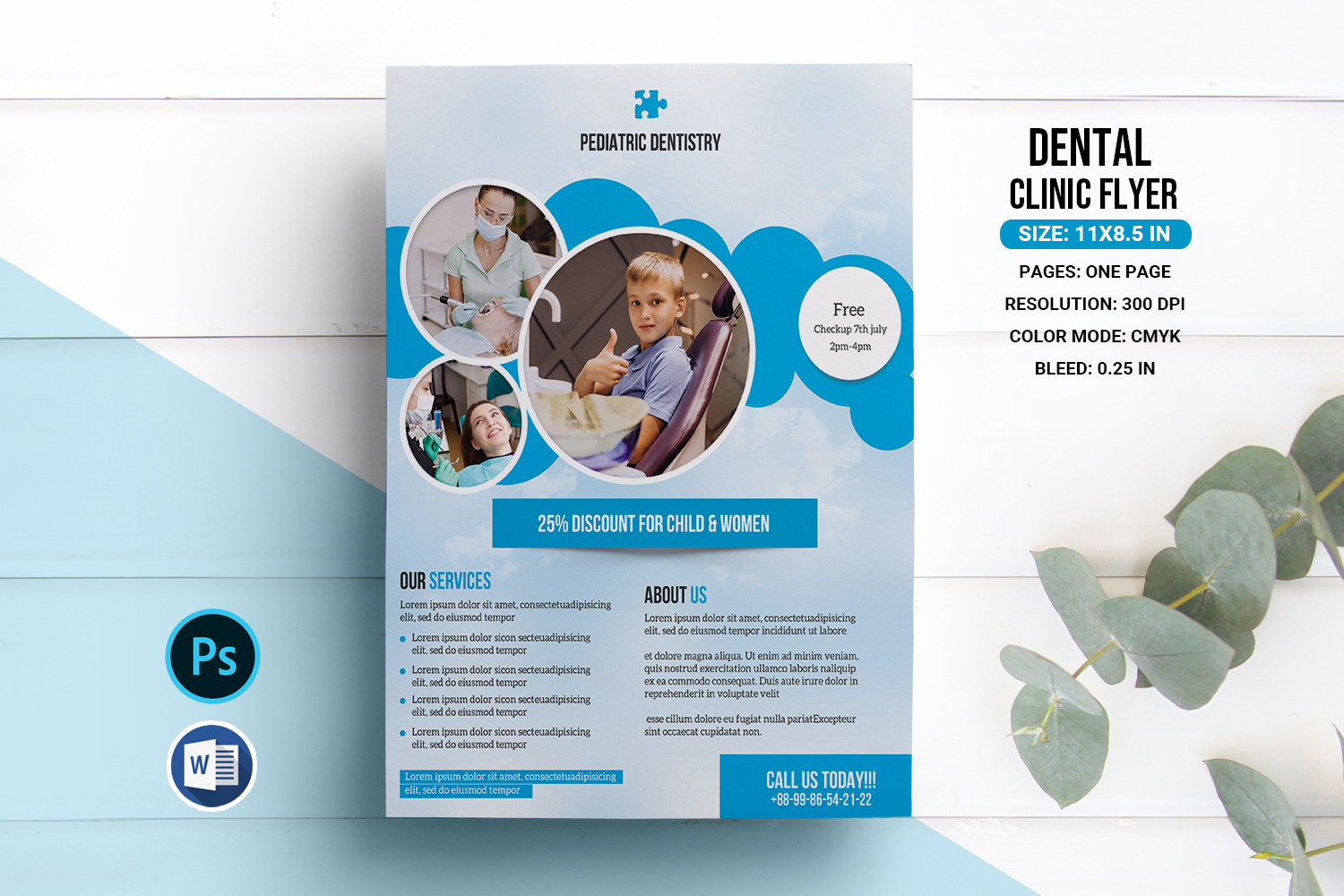 Dentist Dental Clinic Flyer Template - TemplateMonster