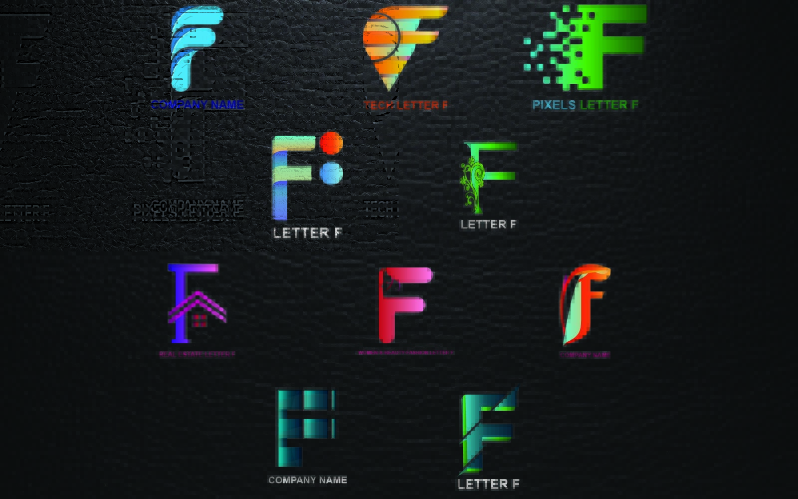 Letter F Logo Template For All Companies And Brands