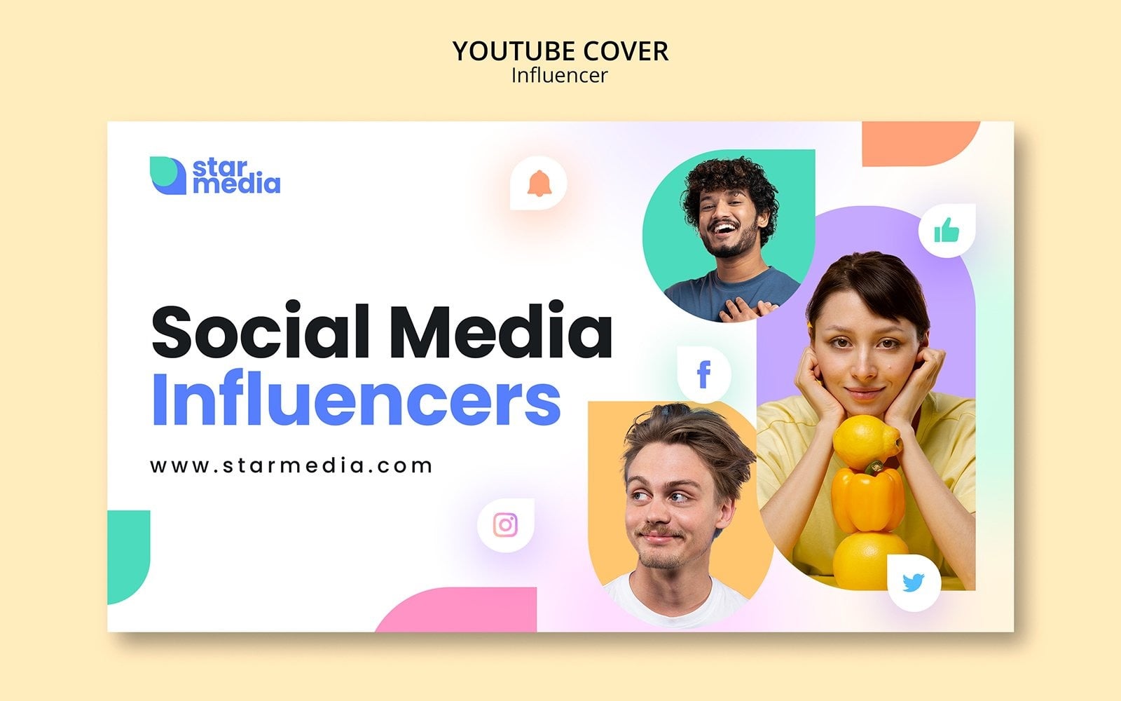Social Media Marketing Cover PSD Template - TemplateMonster