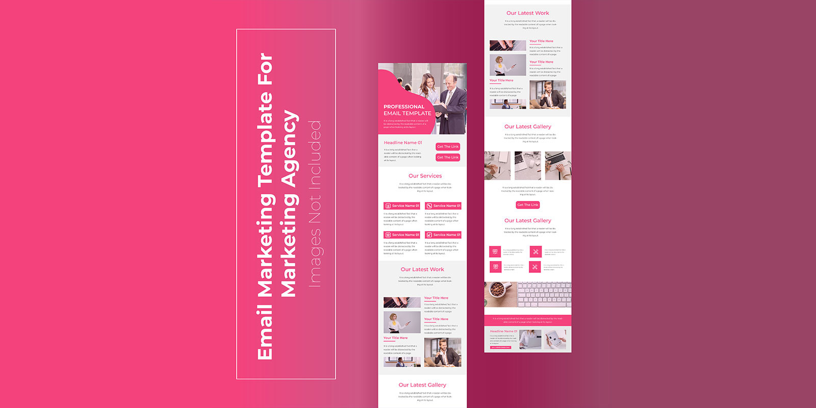Responsive Email Marketing concept page or one page email Newsletter ...
