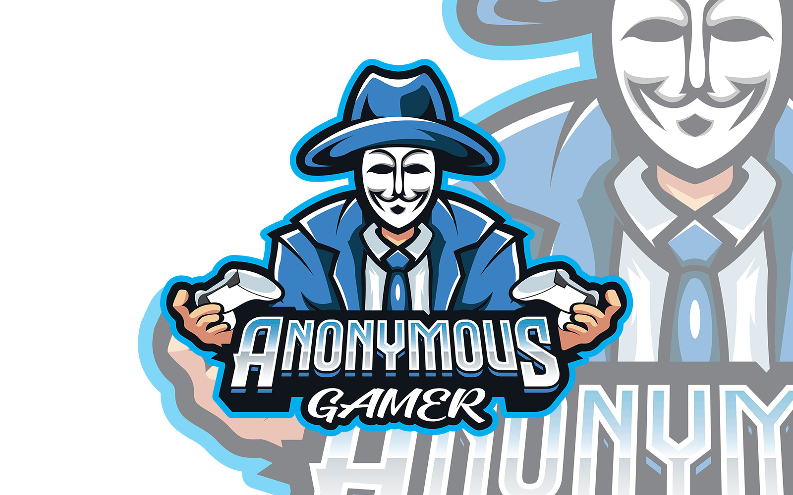 Anonymous Mascot Logo Template #361686 - TemplateMonster