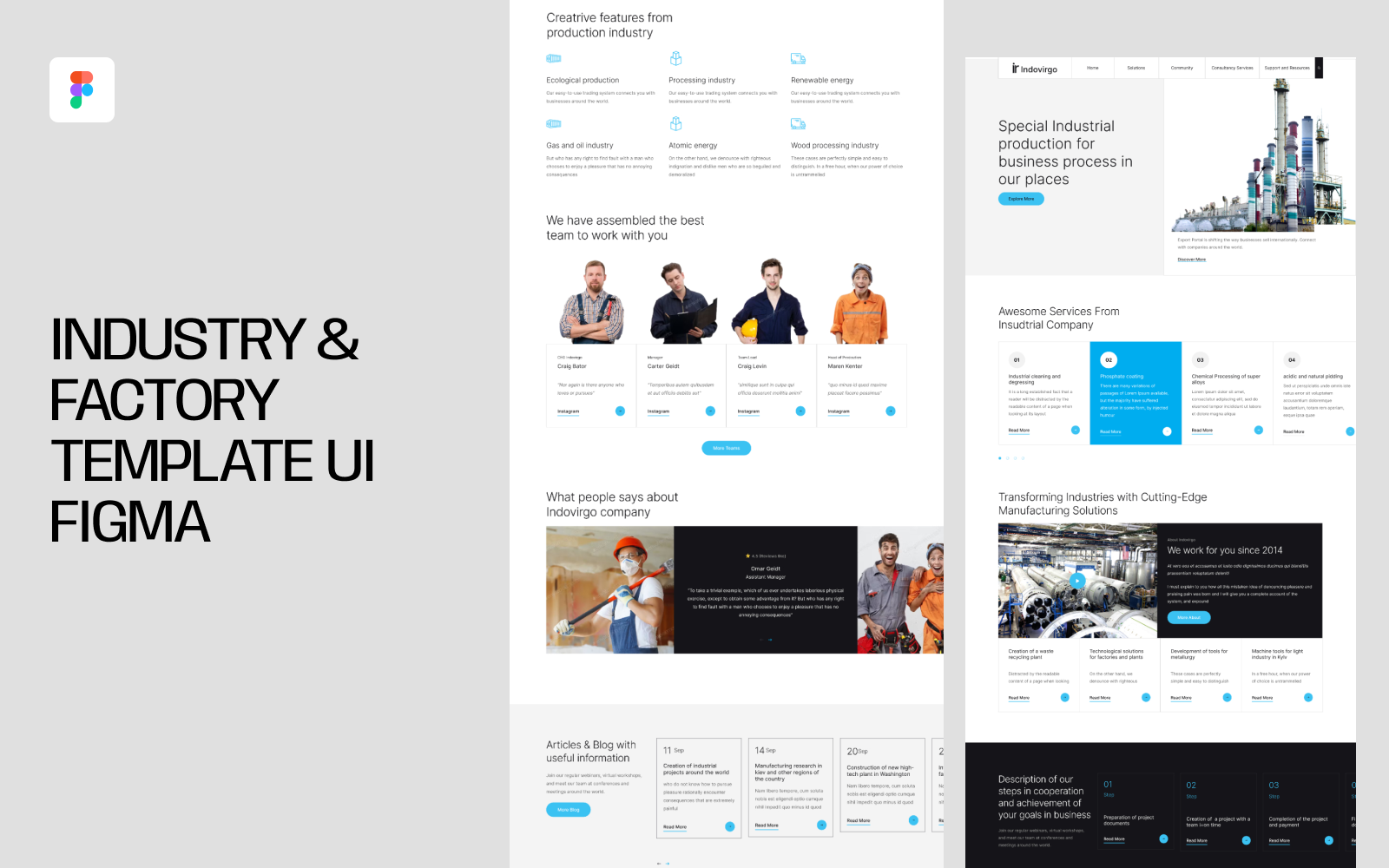 Industry & Factory Template UI Figma - TemplateMonster