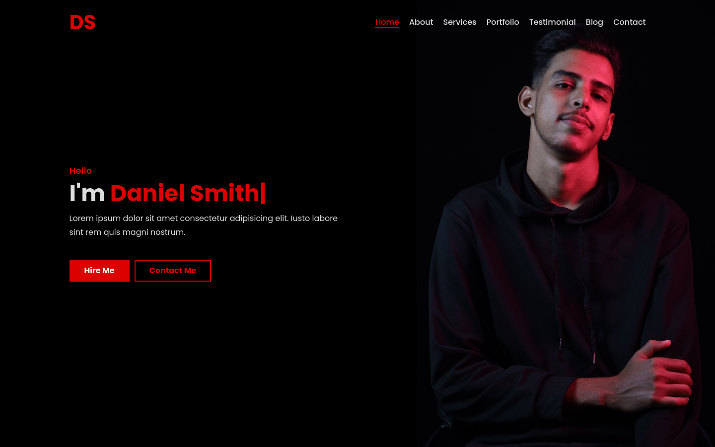 Daniel Personal Portfolio Template #363199 - TemplateMonster