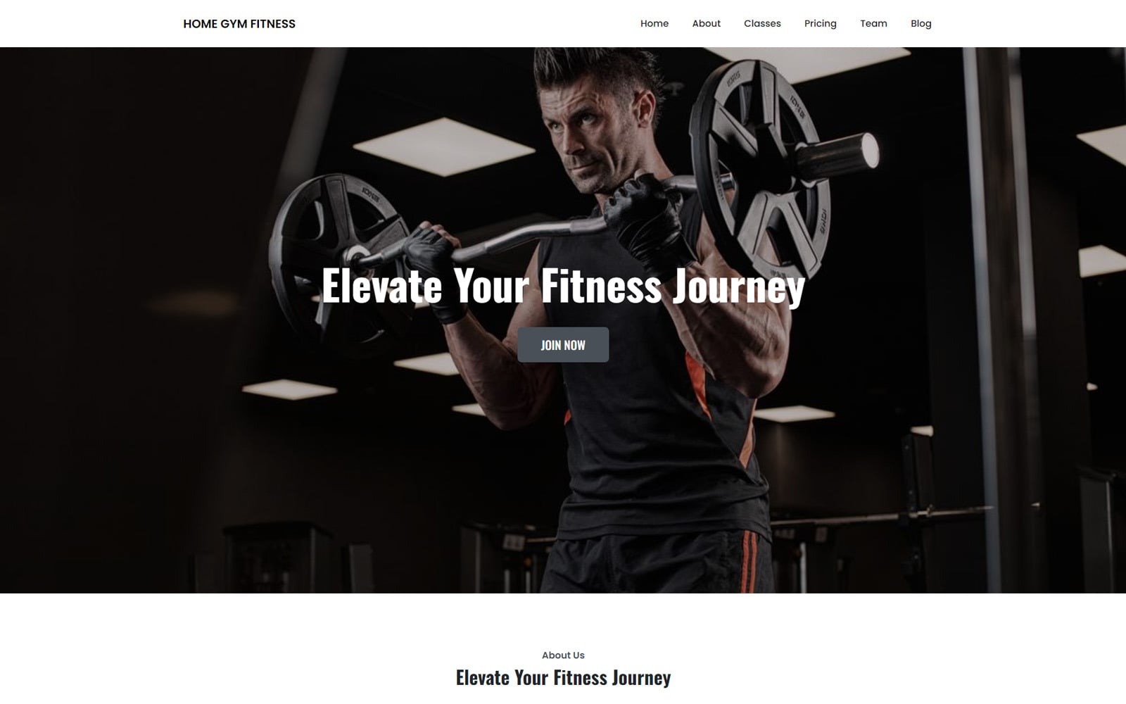 Home Gym Fitness Landing Page Template - TemplateMonster