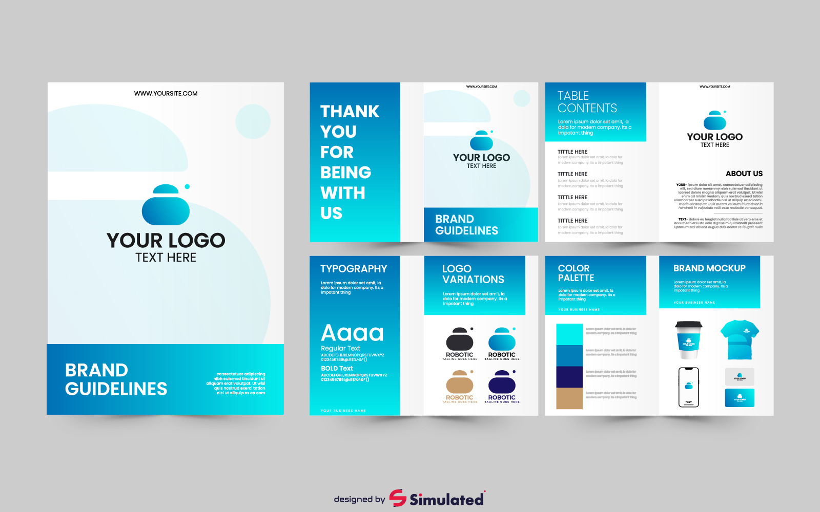 Brand Guideline Templates Design, Brand Guideline Template