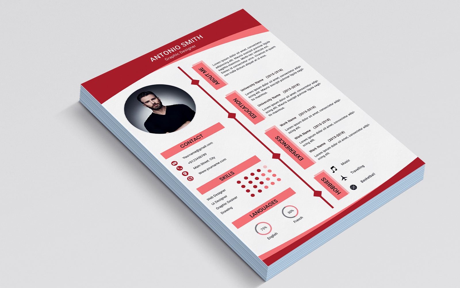 Digital Plane Resume Template #363365 - TemplateMonster
