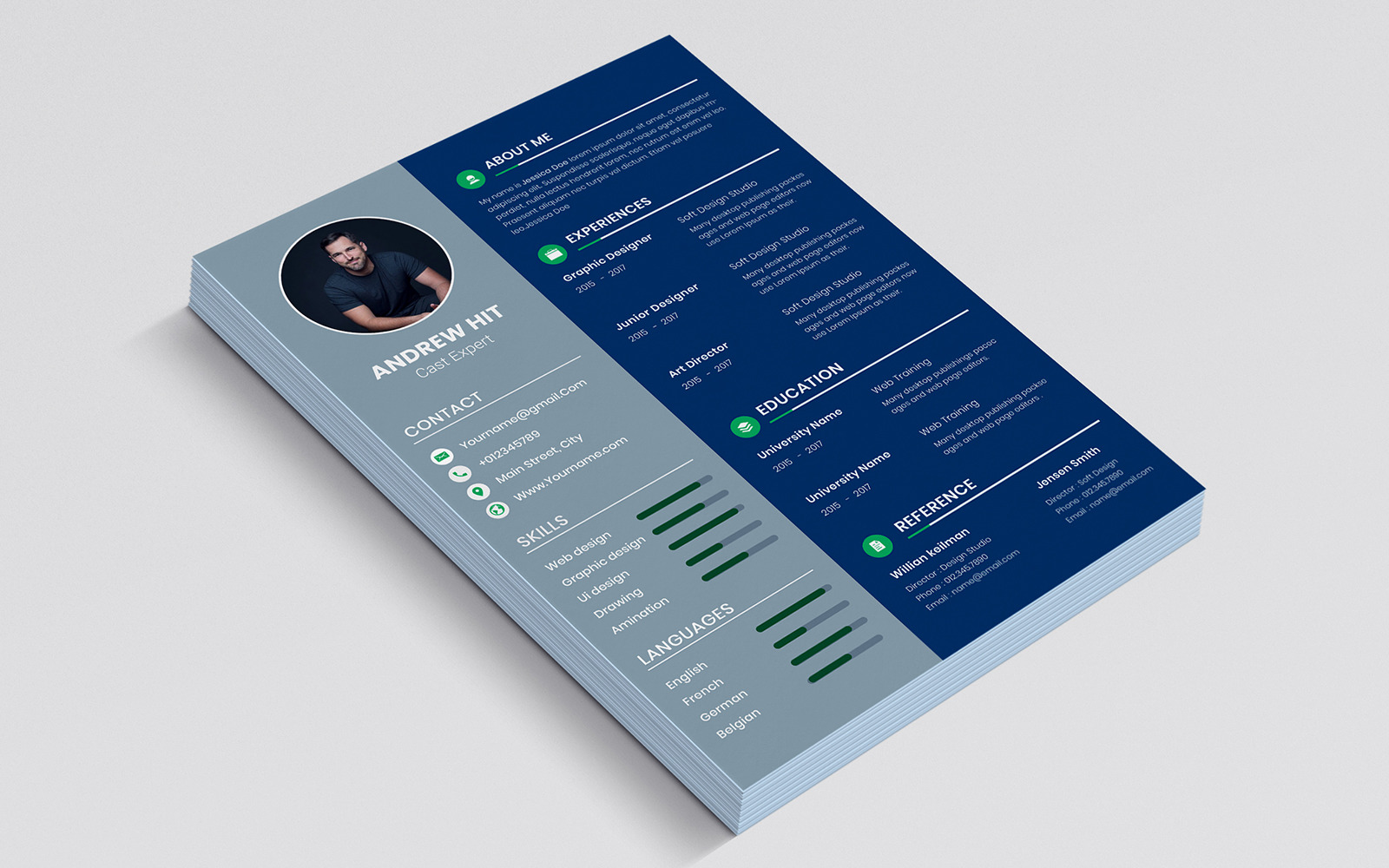 Modern Quick Resume Template #363361 - TemplateMonster