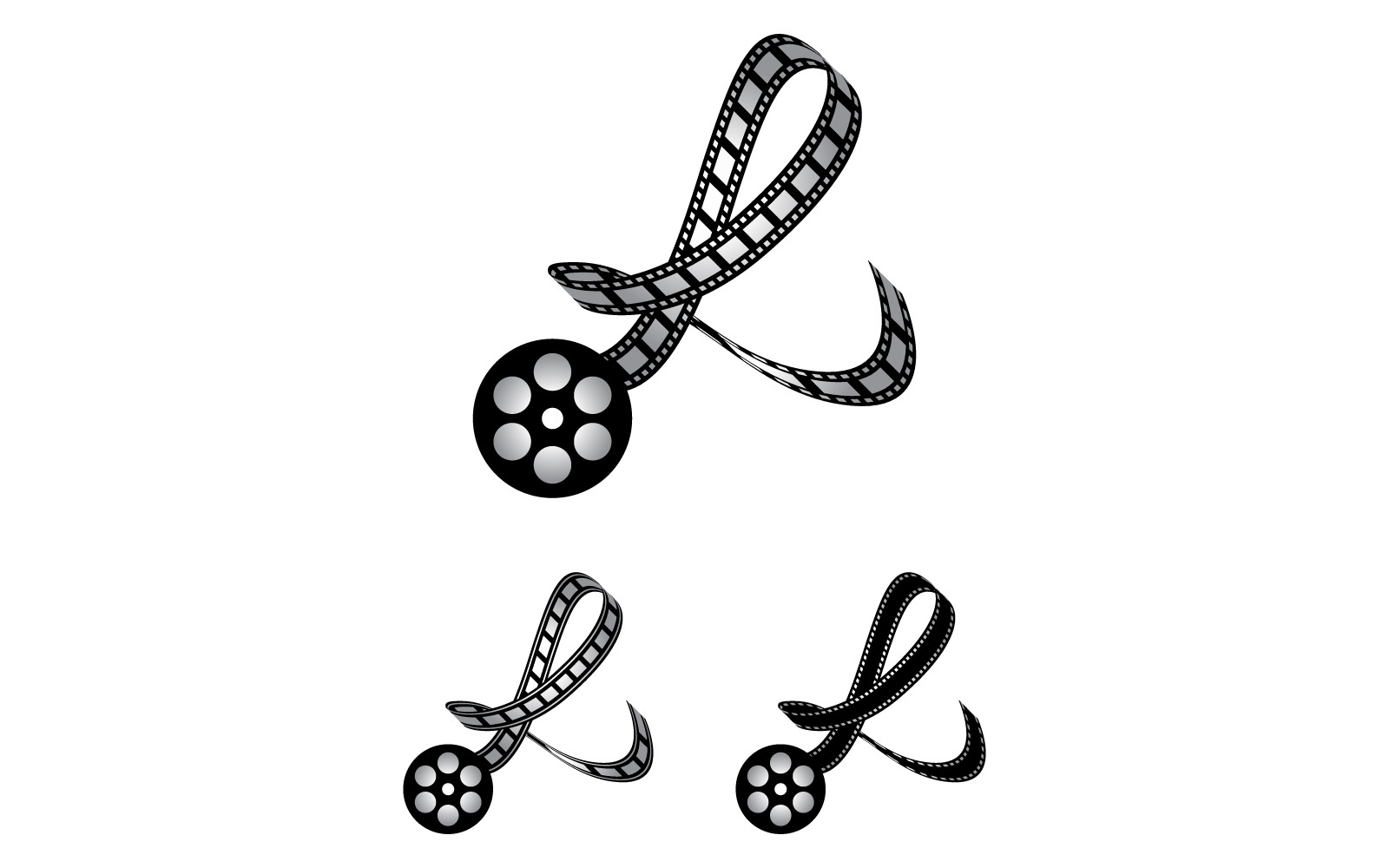 Letter L Made from Film Strip, Logo For Media Photography Videography ...