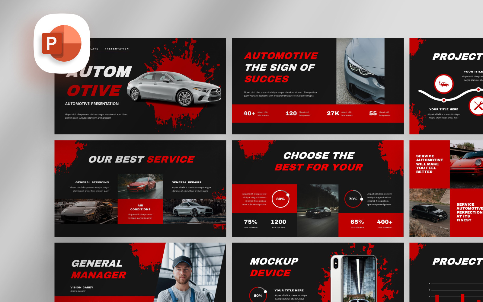 Automotive Presentation Template #364486 - TemplateMonster