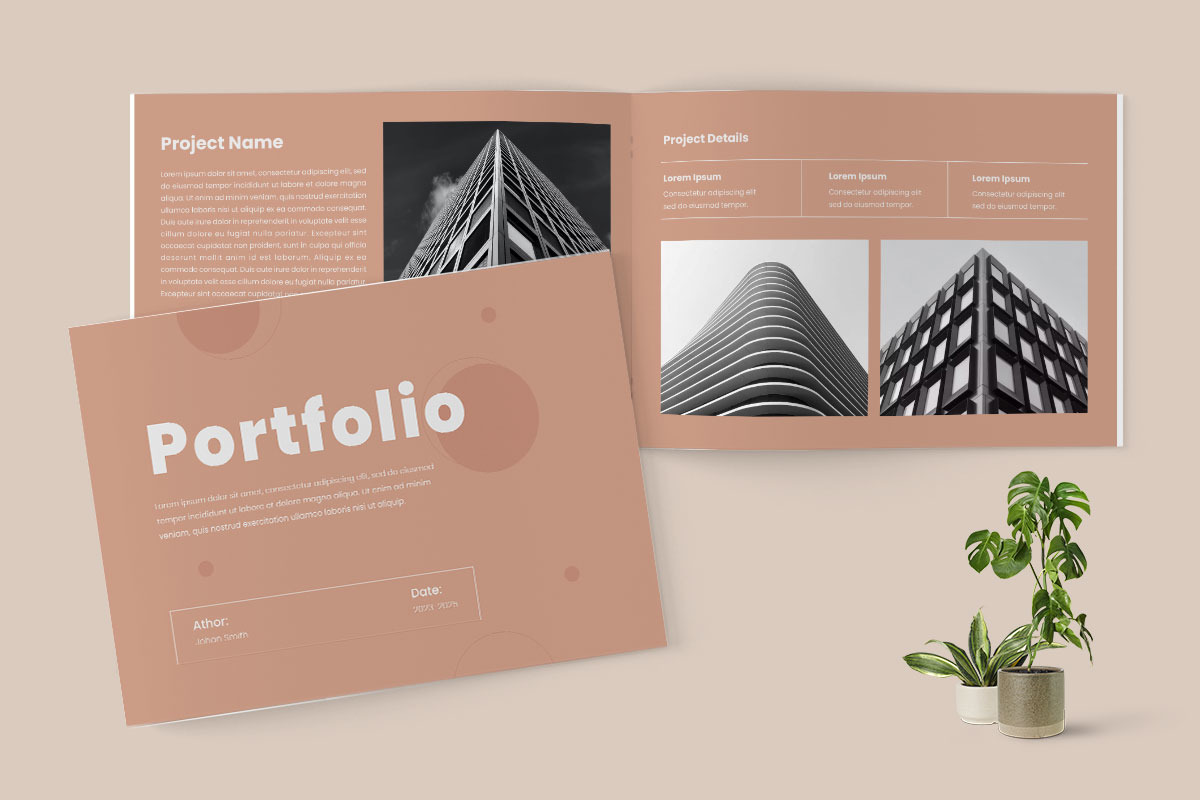 Landscape architecture portfolio layout design portfolio magazine template