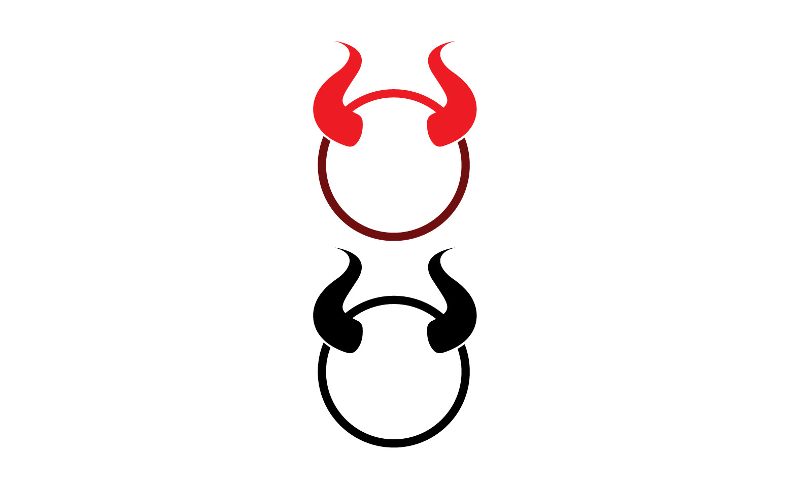 Devil horn red template logo v34 #365160 - TemplateMonster