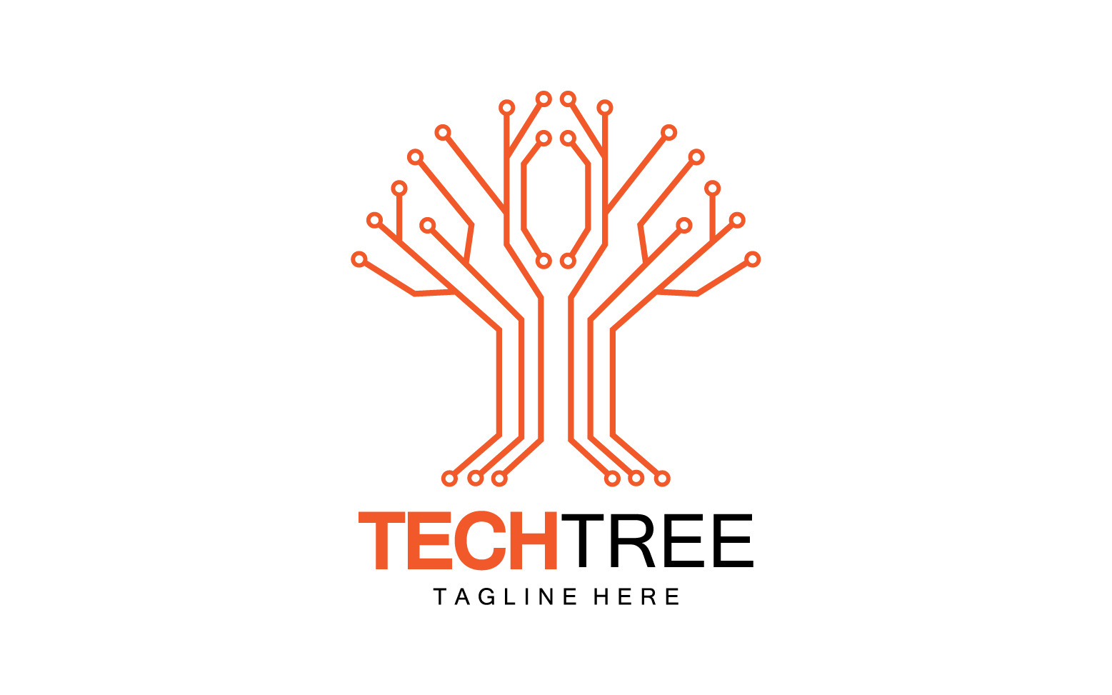 Tech tree template logo vcetor v34 #365627 - TemplateMonster