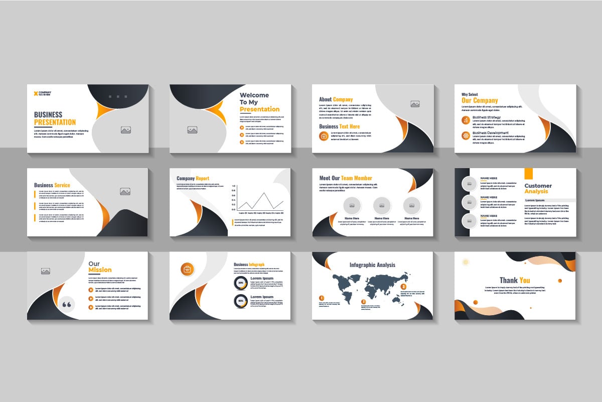 PowerPoint Presentation Template, Corporate Presentation Design ...