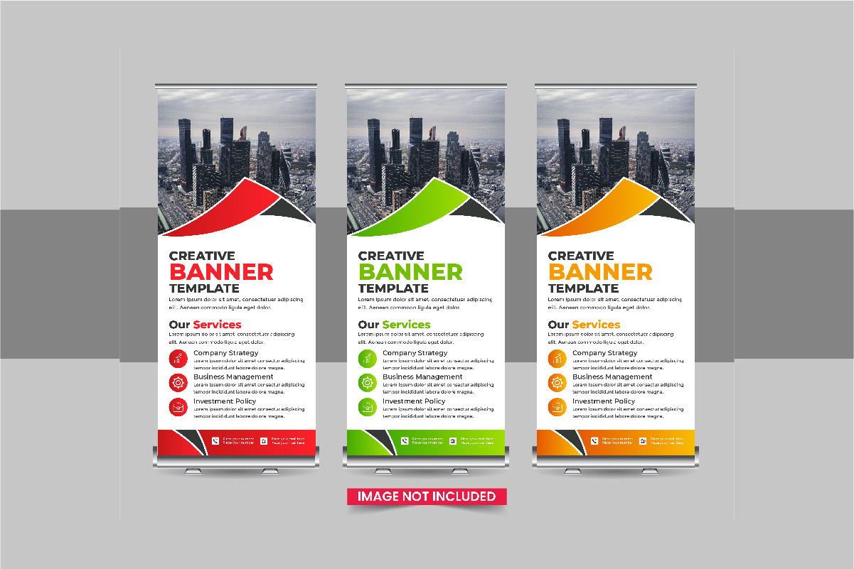 Company advertisement roll up banner, Roll Up Banner layout