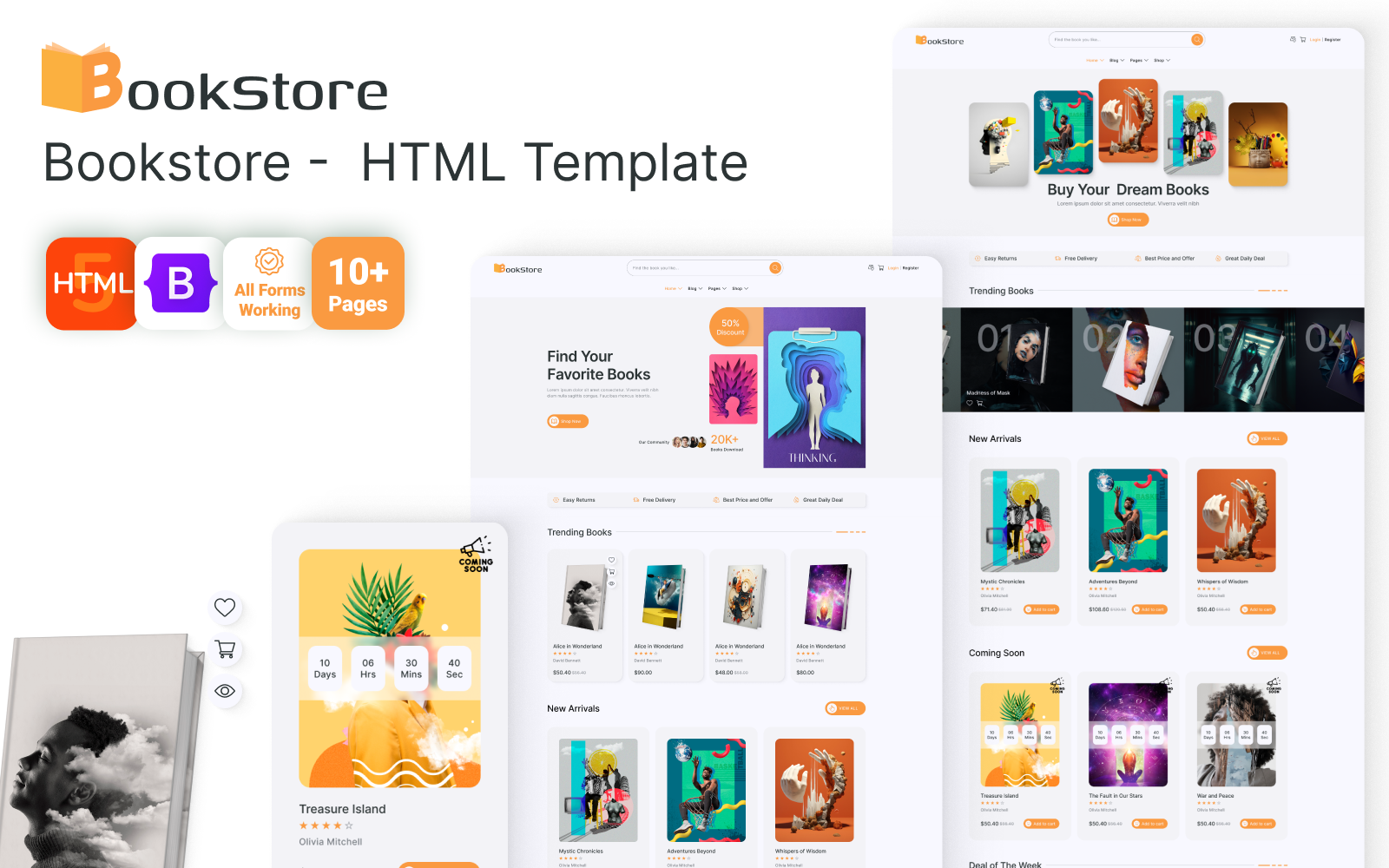 Book Store - Multipurpose Books, E-Books, Novels and Manga HTML5 ...