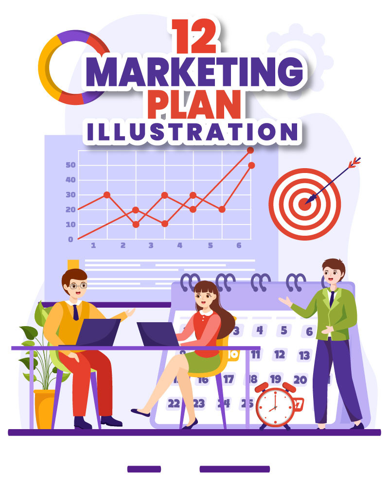 12 Marketing Plan Illustration #366469 - TemplateMonster