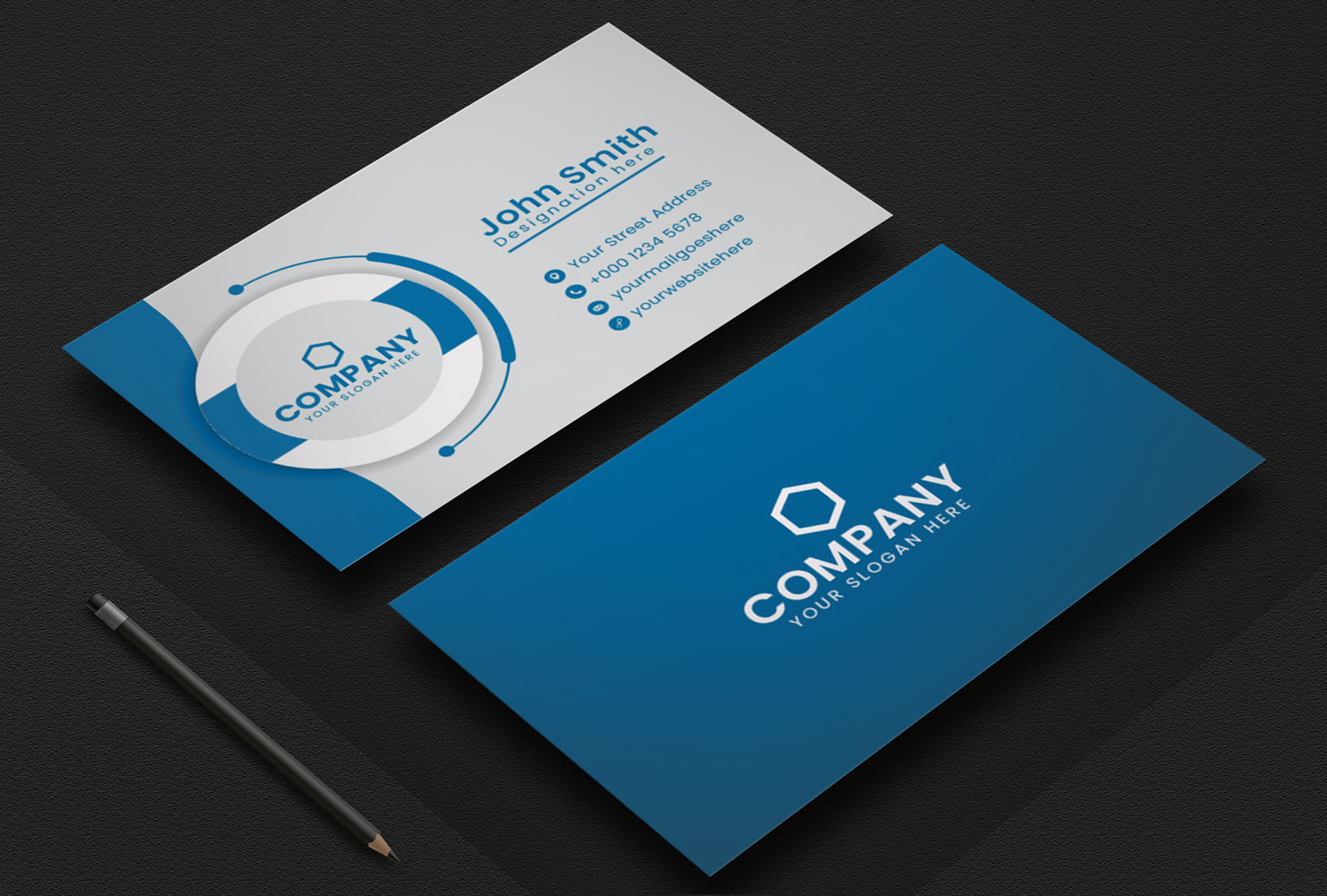 Clean and Professional Business Card Layout - TemplateMonster