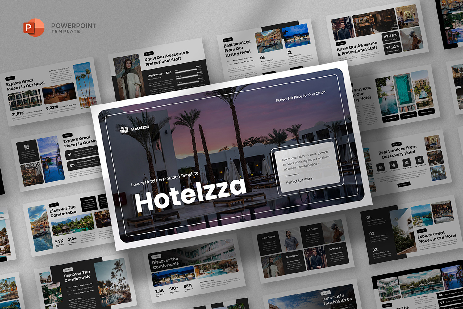Hotelzza - Luxury Hotel Powerpoint Template - TemplateMonster
