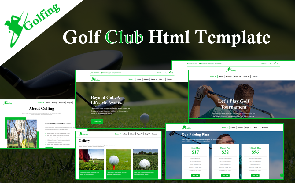 Golfing – Golf Club Html Template #366636 - TemplateMonster