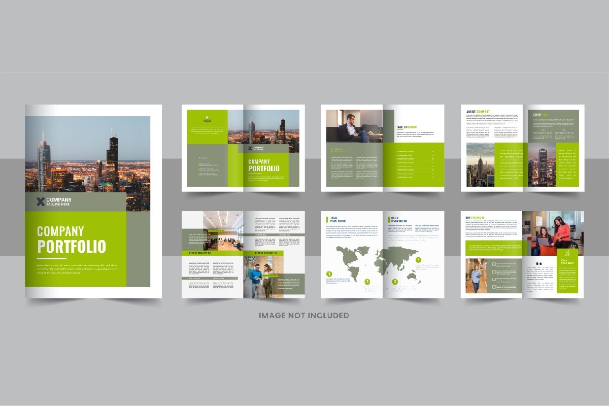 Company portfolio brochure template, company profile brochure template ...