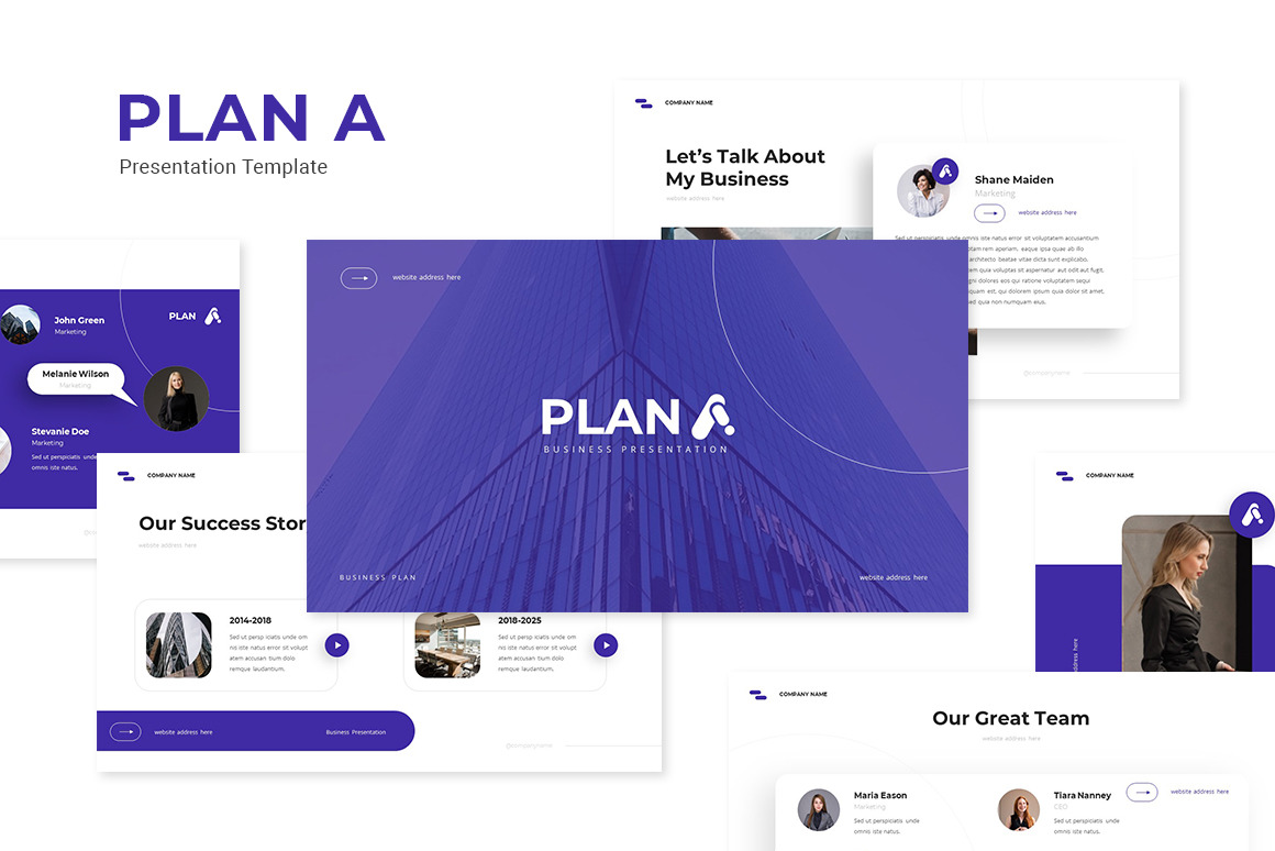 Plan A - Plantilla de PowerPoint empresarial