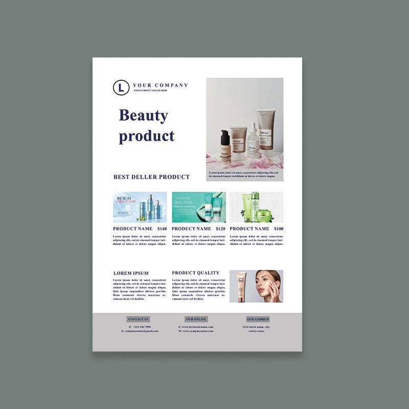 Product flyer design template #370144 - TemplateMonster