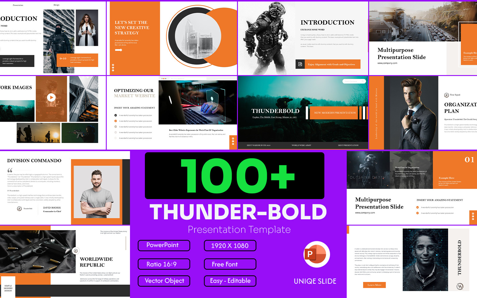 Thunder-Bold PowerPoint Presentation Template