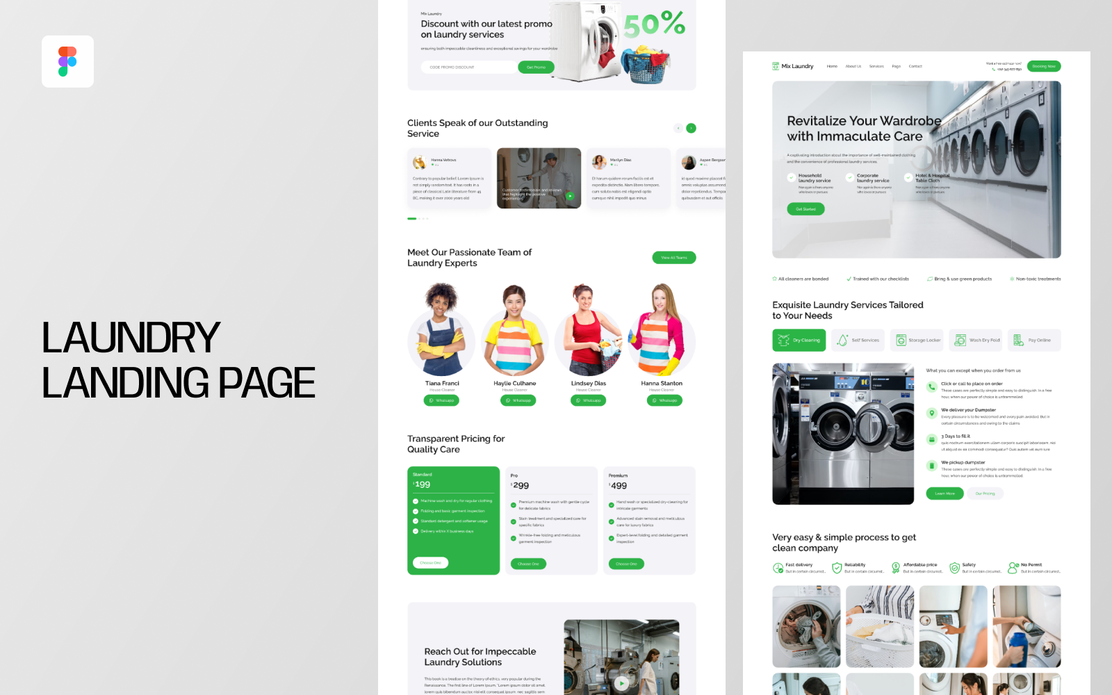 Laundry Landing Page Template #370524 - TemplateMonster