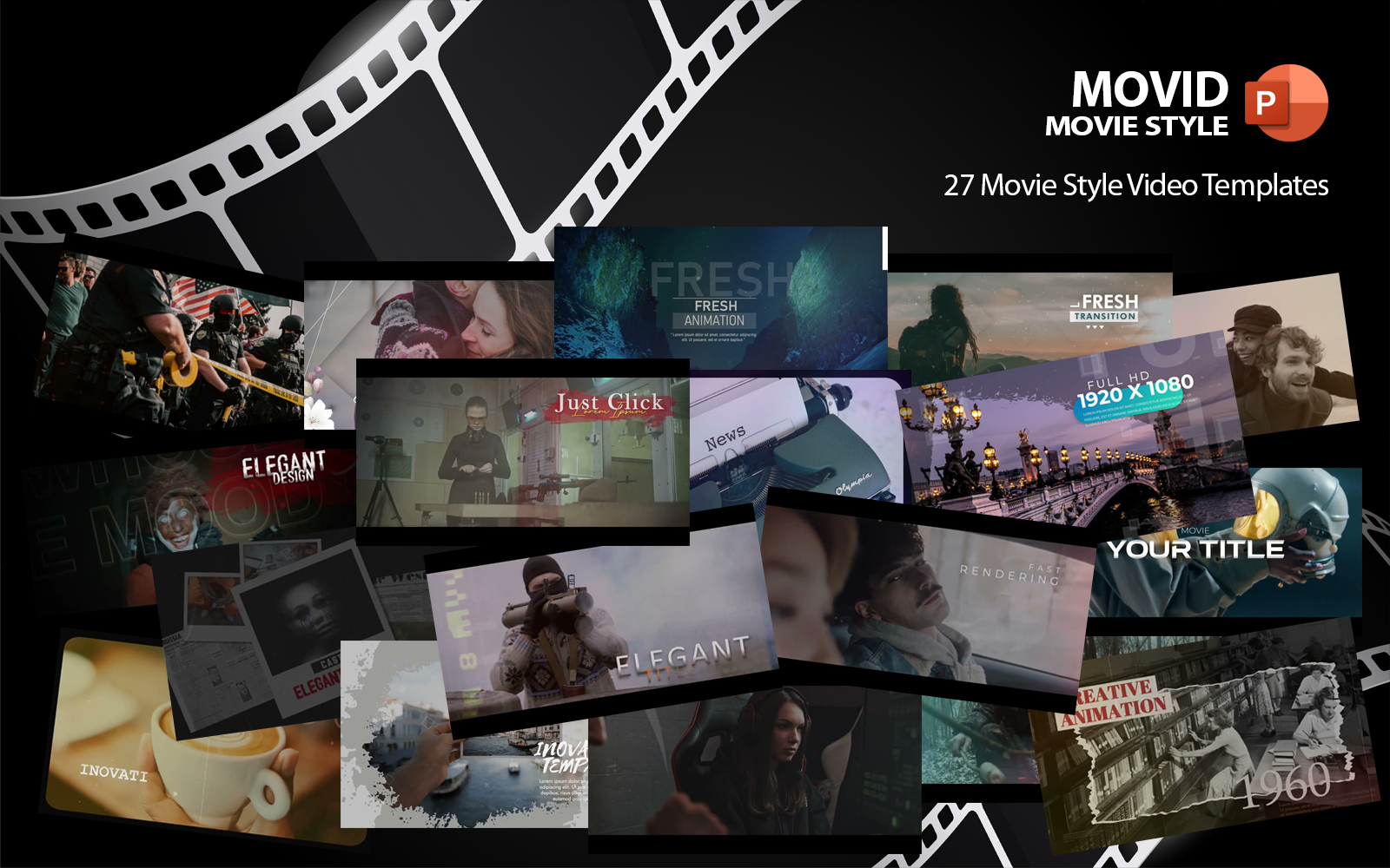 Plantilla de estilo de película Movid - TemplateMonster