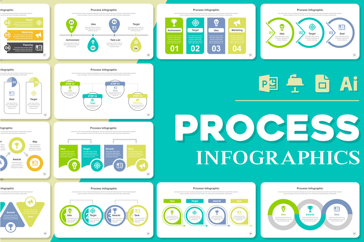 Process Infographics Design Layout #371617 - TemplateMonster
