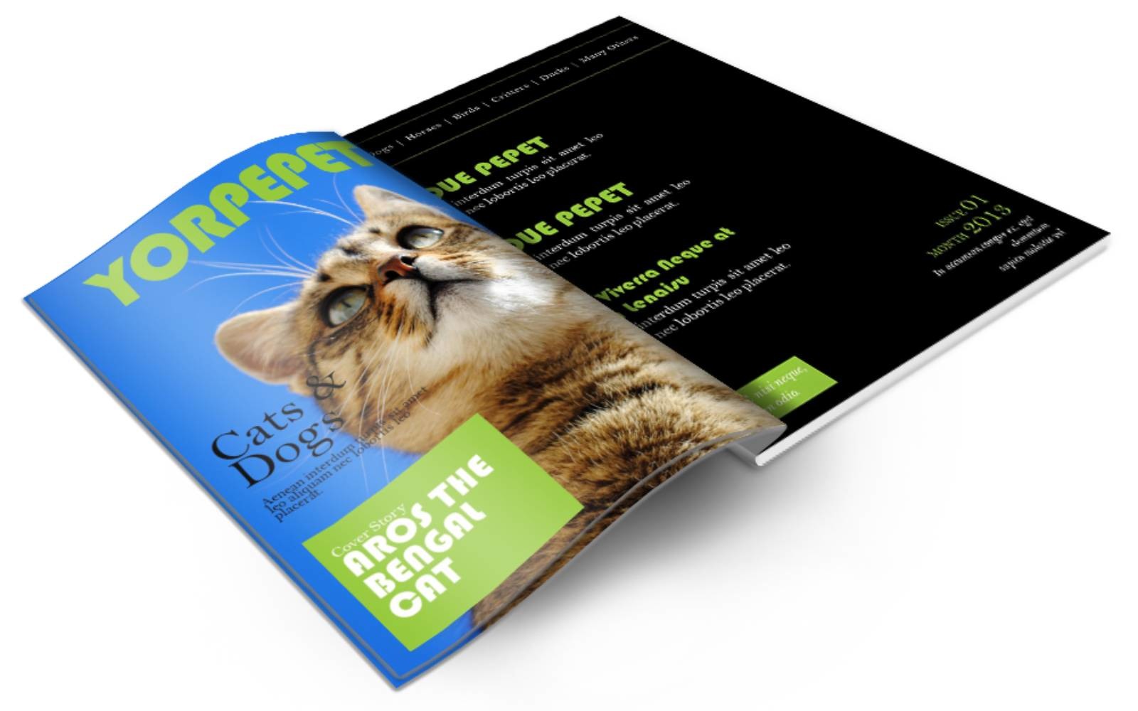 Animals Guide magazine template #371793 - TemplateMonster