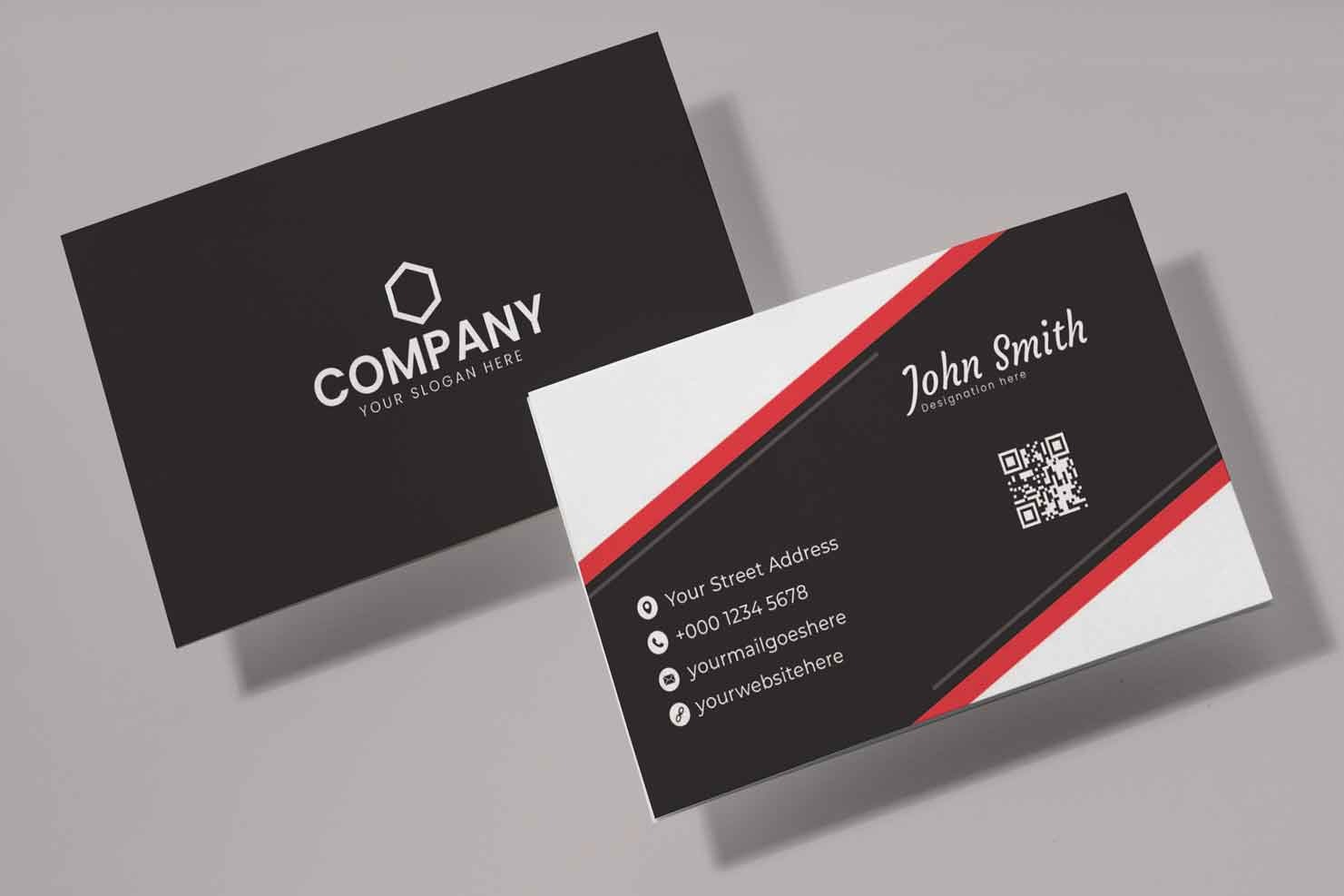 Visiting Card Layout - Vector illustration - TemplateMonster