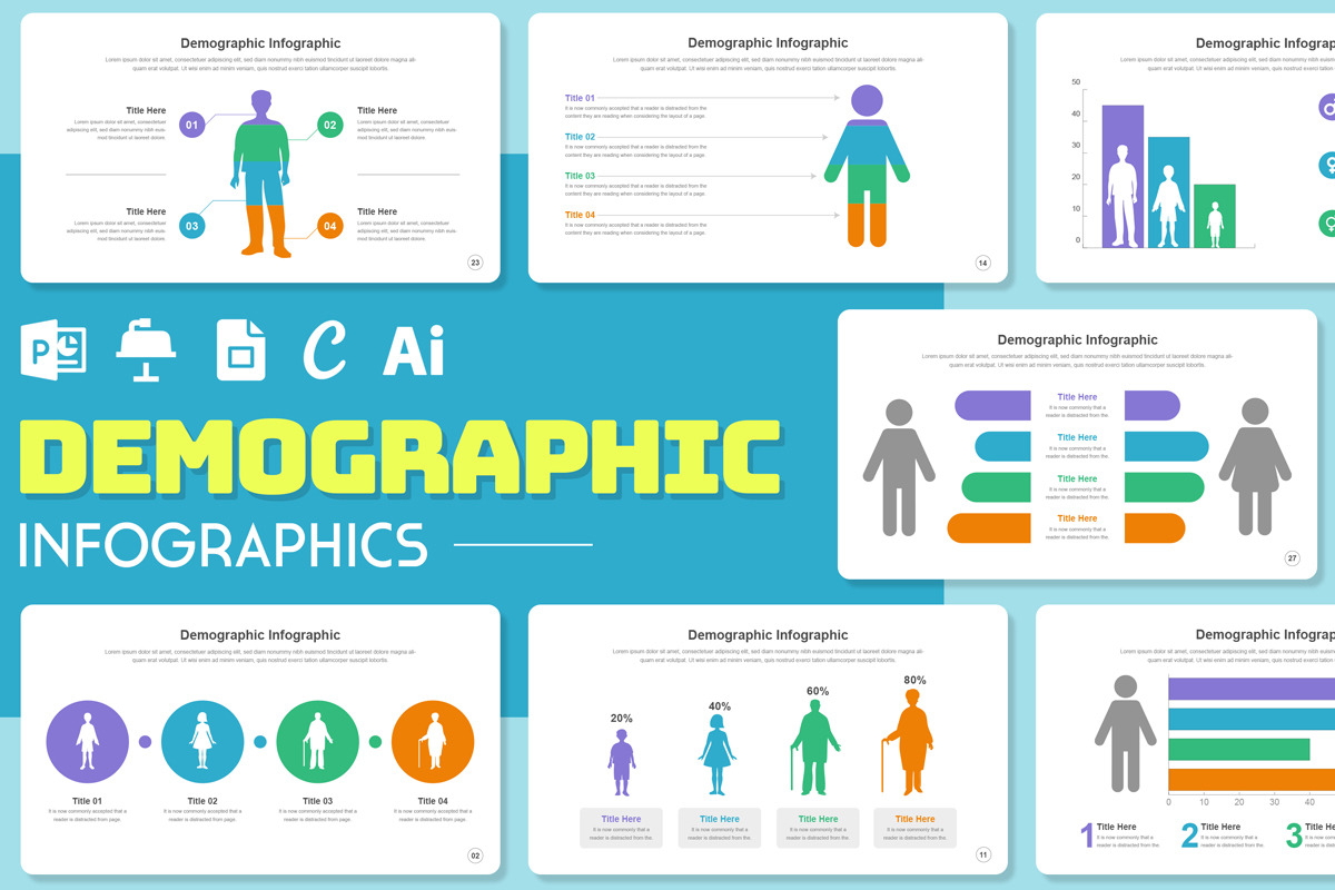 Demographic infographic Design Template - TemplateMonster