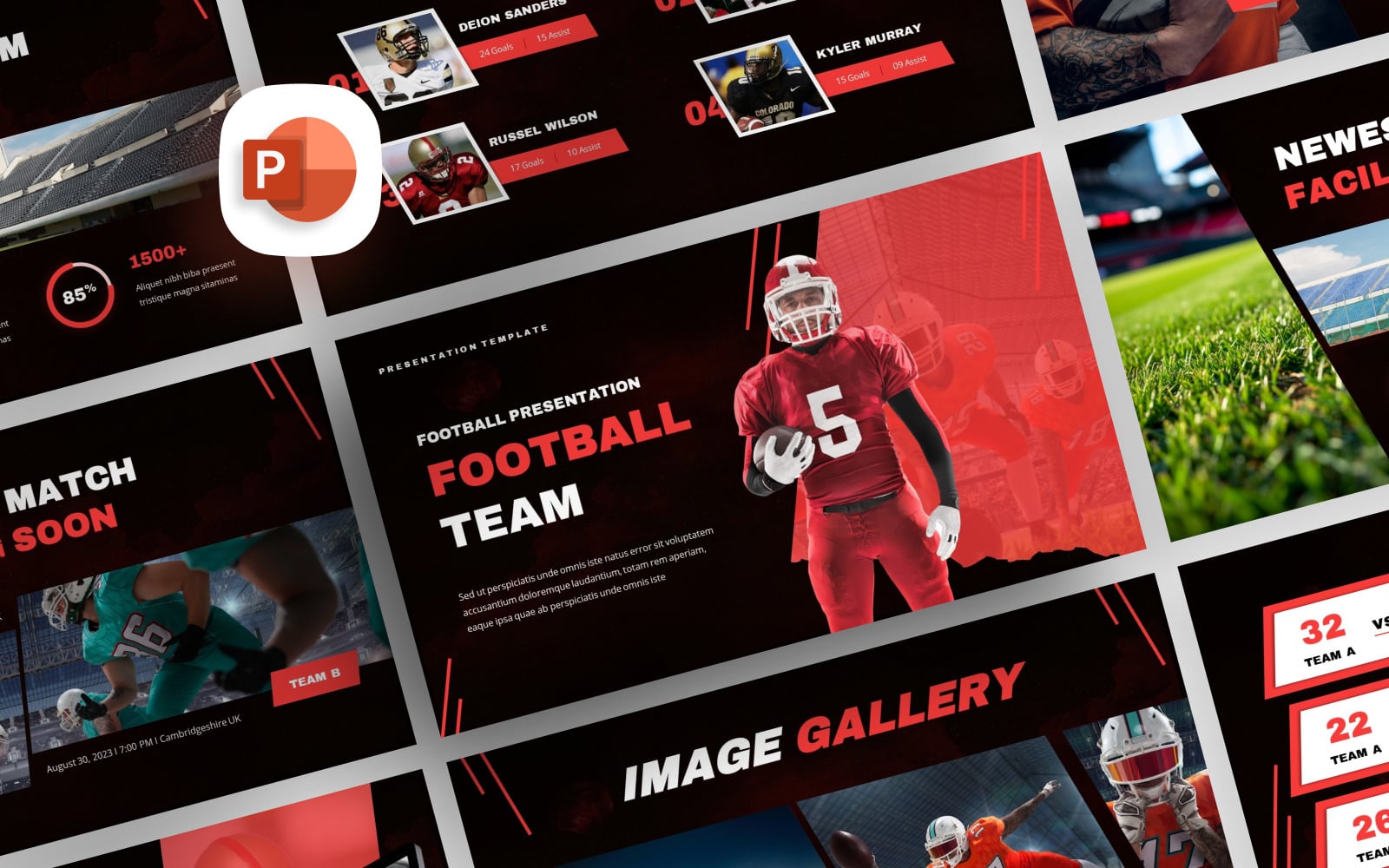 Football Team Presentation Template #372924 - TemplateMonster