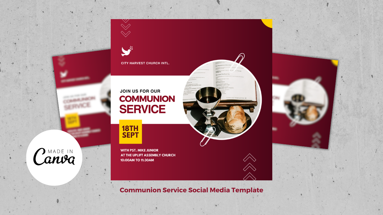 Communion Service Church Flyer #373173 - TemplateMonster