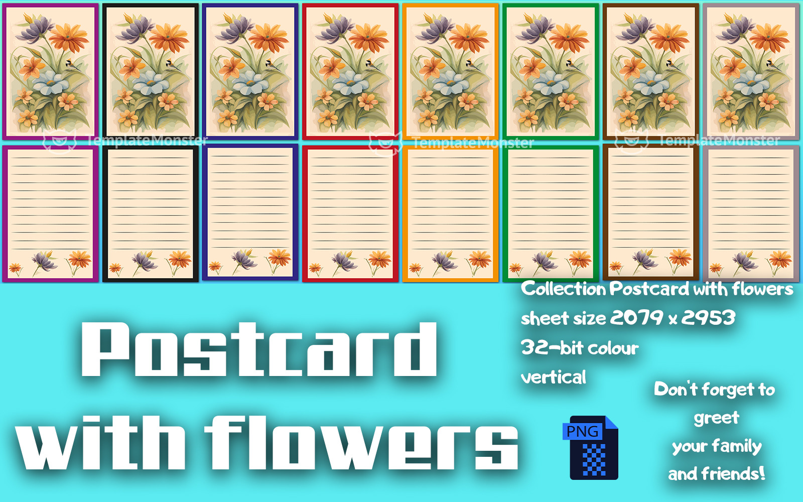 Postcard with flowers 3 #373379 - TemplateMonster