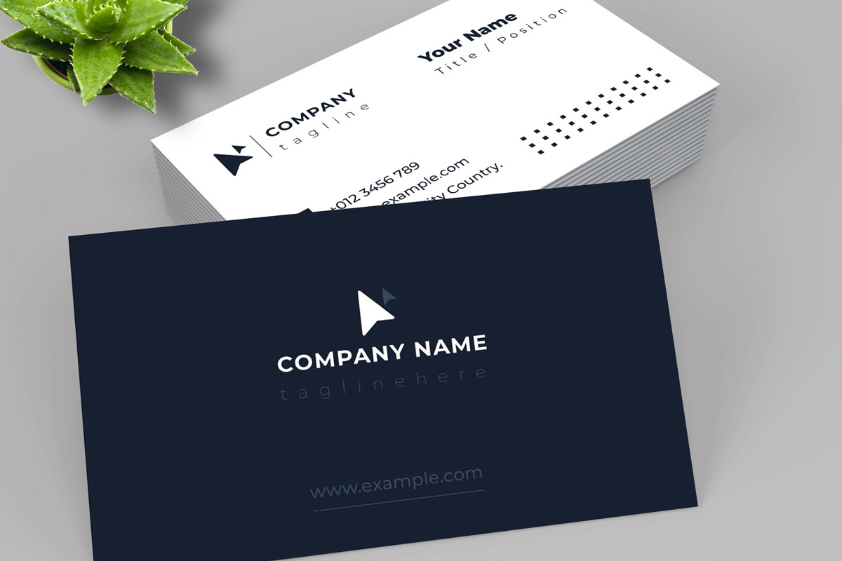 Simple Business Card Design Layout #373590 - TemplateMonster