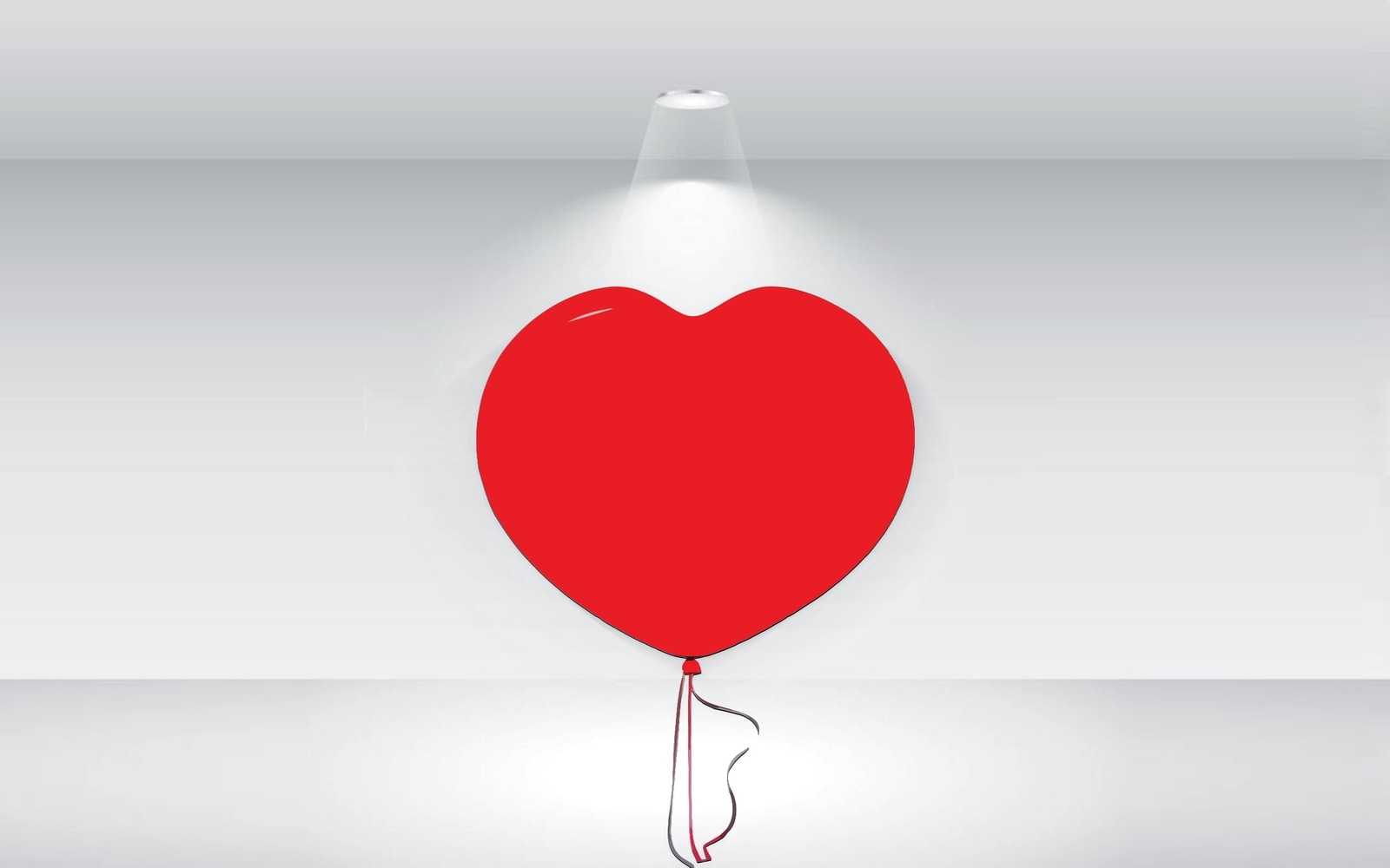 Red Heart Shape Balloon Vector Illustration - TemplateMonster