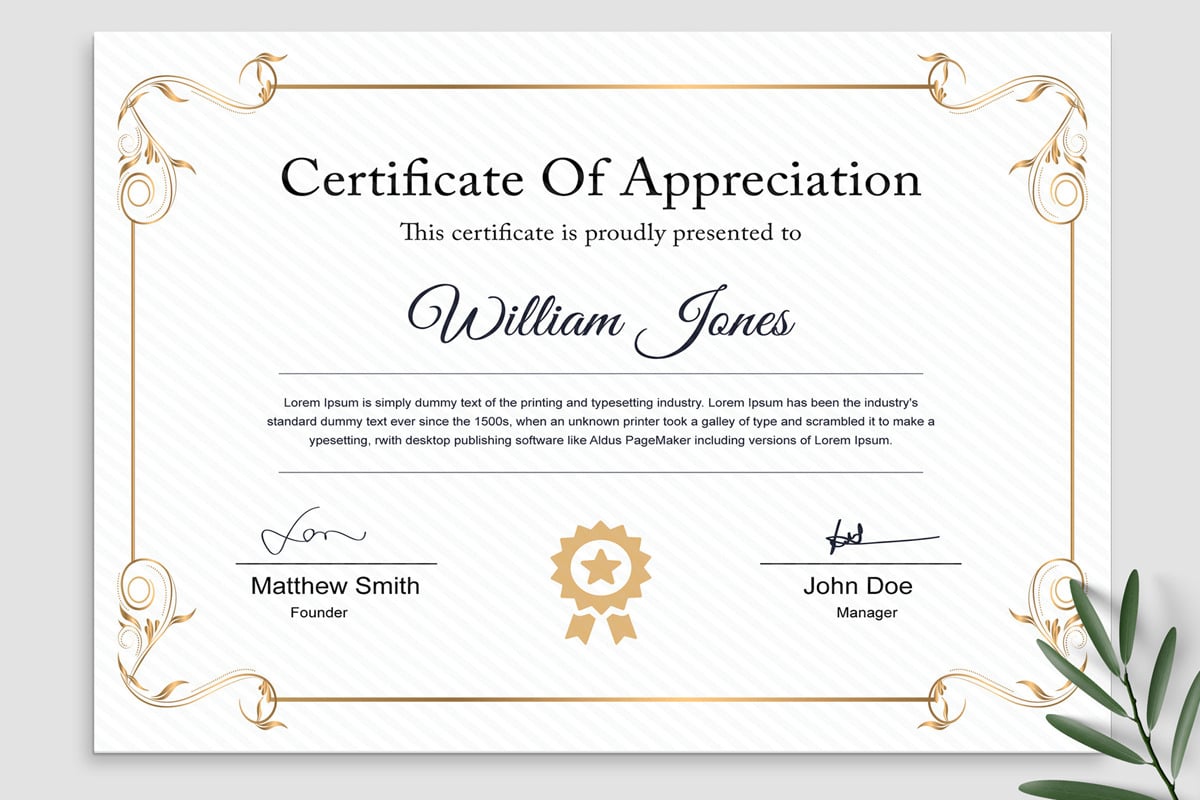 Premium Quality Certificate template - TemplateMonster