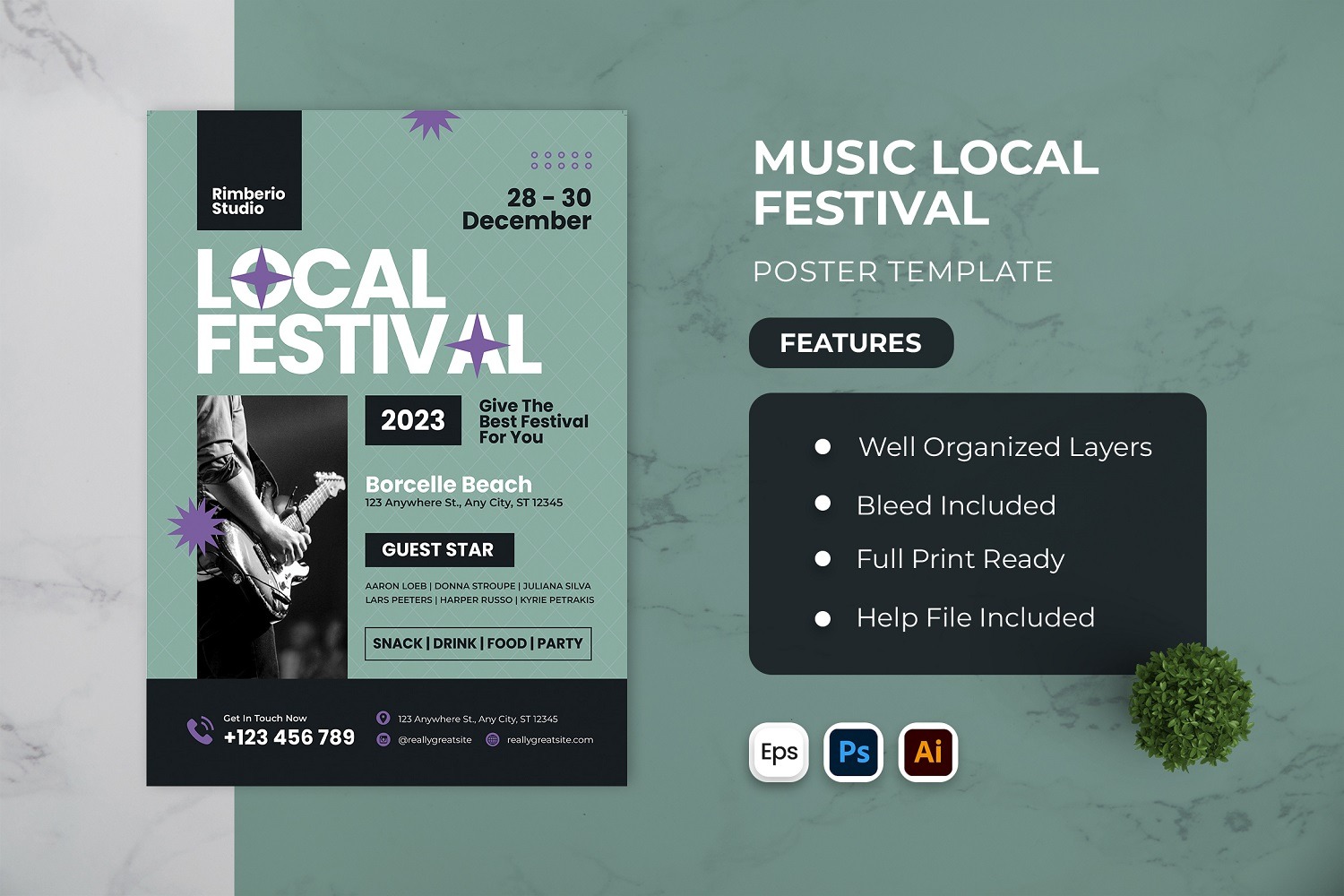 Local Festival Poster Template #374271 - TemplateMonster